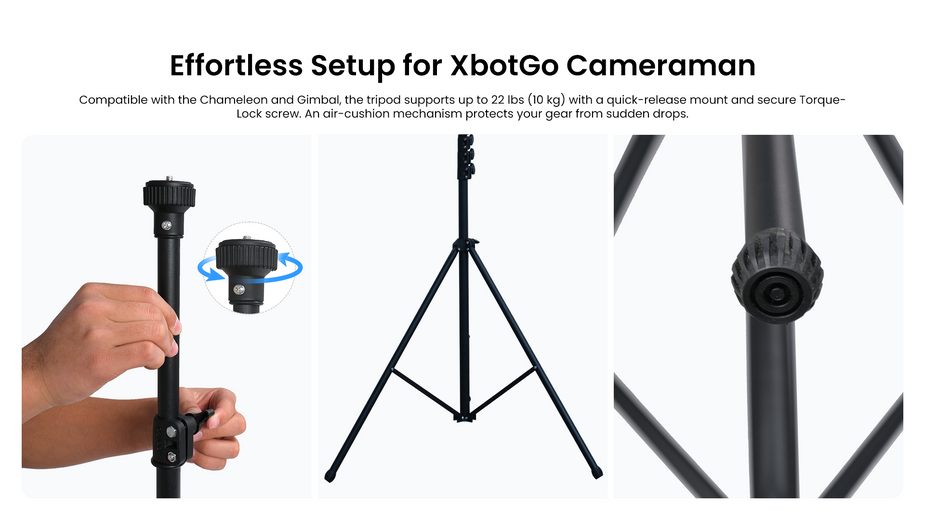 XbotGo NT4 High Tripods -- Perfect for Sports Recording